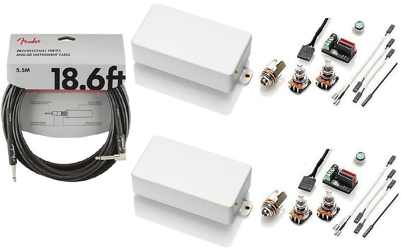 EMG HZ H4 & H4A PASSIVE WHITE HUMBUCKER GUITAR PICKUP SET | Reverb