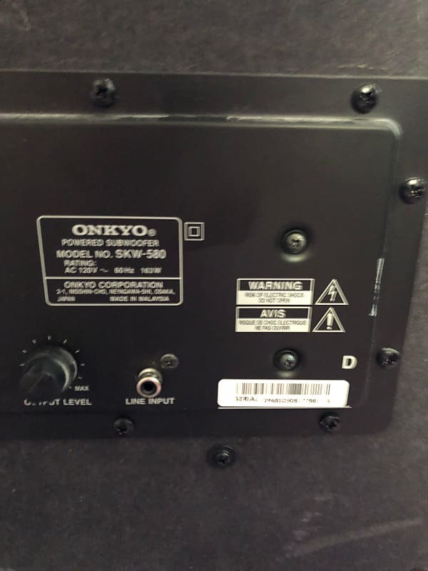 Onkyo SKW-580 Powered Subwoofer | Reverb