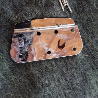 1970s vintage Fender Musicmaster bass bridge | Reverb