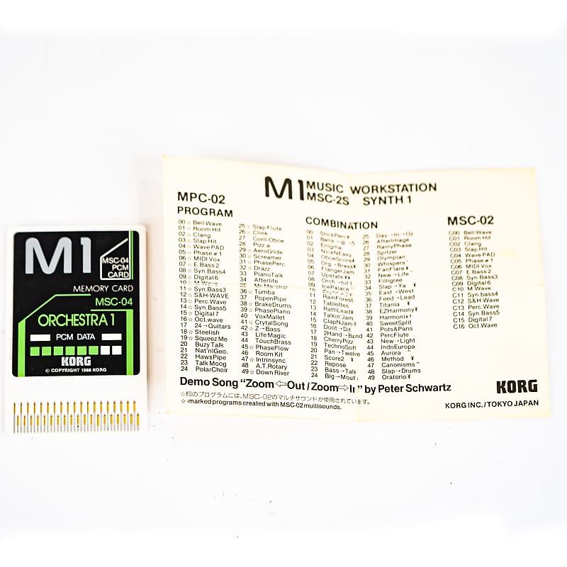 Korg Msc 04 Orchestra 1 Rom Expansion Pmc Card For Korg M1 Reverb Uk