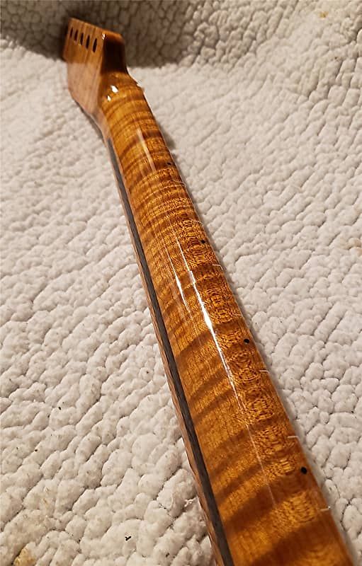 5A USA made Dark roasted beautiful flame maple neck. Made for | Reverb