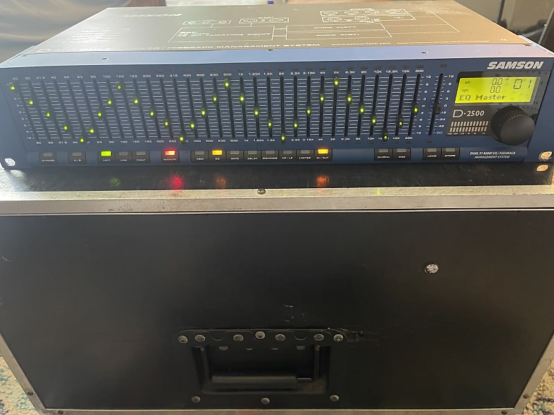 Samson D-2500 31 Band Graphic Equalizer EQ Blue Dual Stereo | Reverb