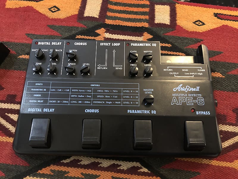 Aria Pro II Ape-6 1980’s Multi effects Parametric EQ Chorus | Reverb