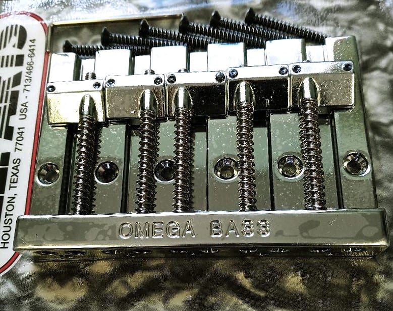 Omega Chrome Badass Bass Style 5 String Bridge 4 Fender P | Reverb