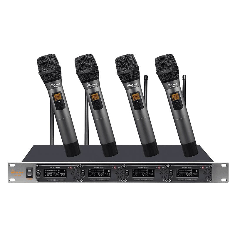 IDOLpro UHF-668 Professional 4 Channel w/ 4 Wireless Handheld | Reverb