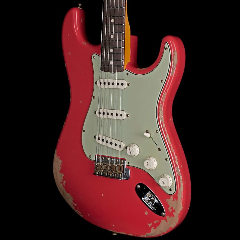 Fender Custom Shop 1961 Stratocaster Heavy Relic Fiesta Red | Reverb