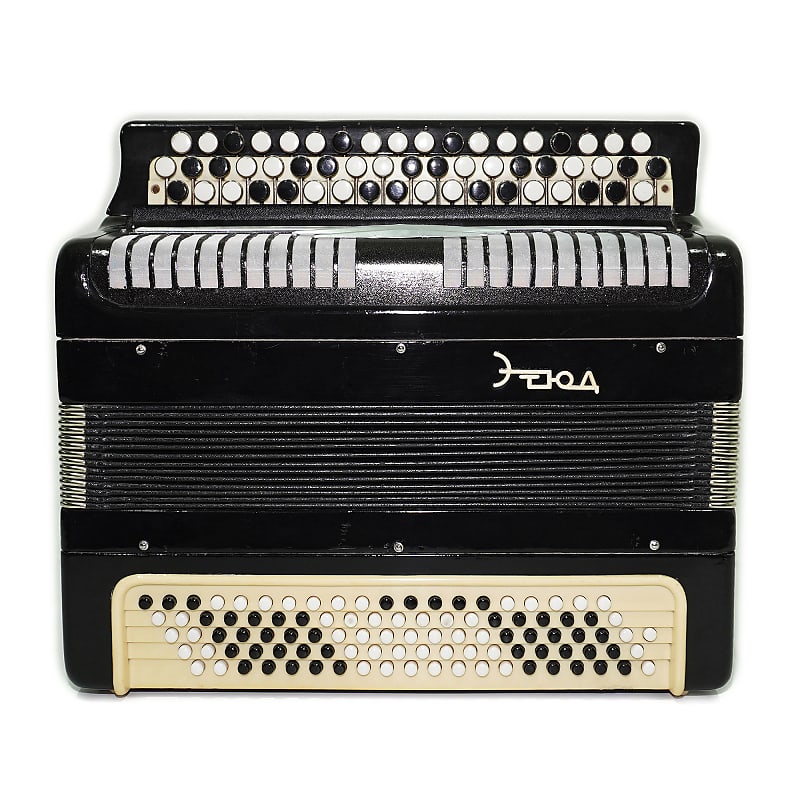 Vintage Russian Bayan Etude Tula Button Accordion, Original | Reverb