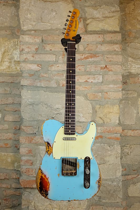 BUTTARINI Telecaster '60 - Heavy Relic - Daphne Blue | Reverb Canada