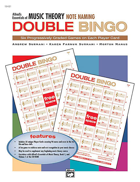 Alfred's Essentials of Music Theory: Double Bingo Game - | Reverb