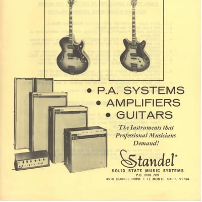 Standel- Product catalog, 1969 | Reverb