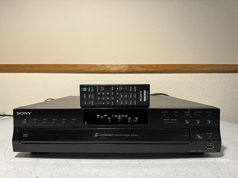 Sony CDP-CE500 CD Changer 5 Compact Disc Player Recorder USB | Reverb
