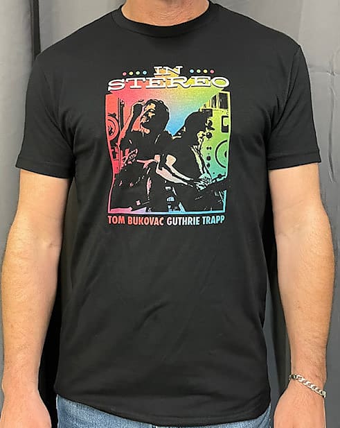 Tom Bukovac Guthrie Trapp "In Stereo" Album Shirt Black | Reverb