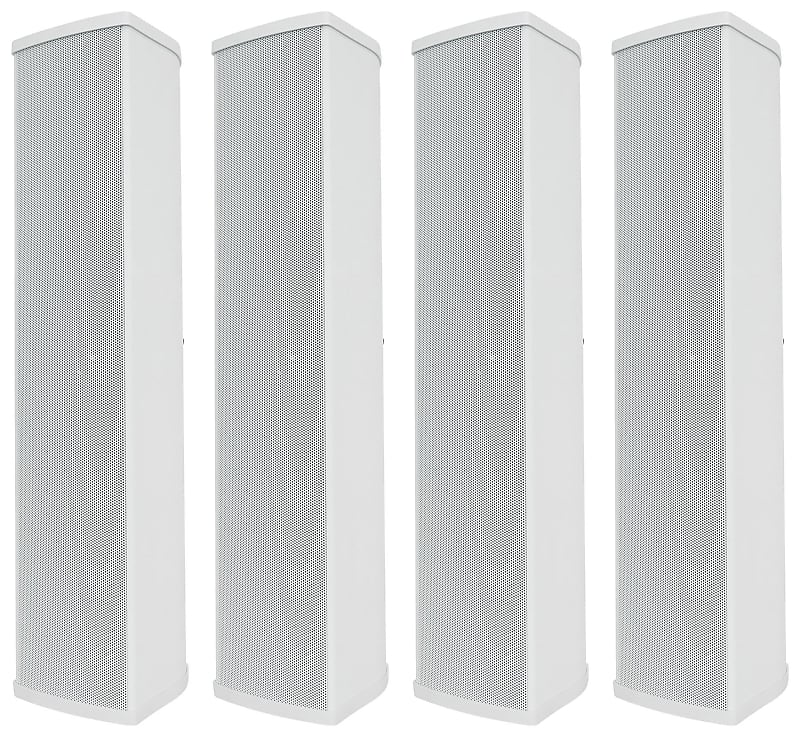 (4) Rockville WET ARRAY 5 WHITE Line Array Speakers For | Reverb