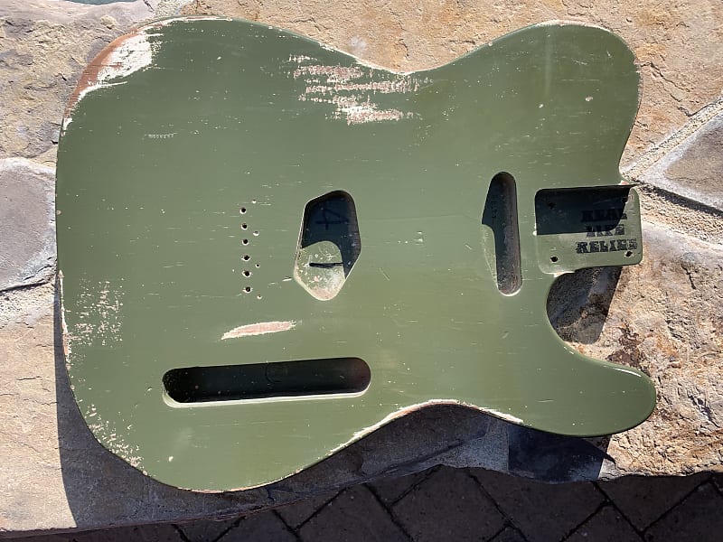 Real Life Relics Tele Telecaster Body Aged Olive | Reverb Australia