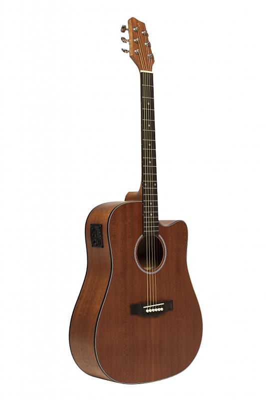 Stagg Acoustic-Electric Dreadnought Guitar, Built-in Tuner, | Reverb