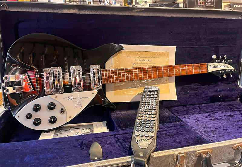 Rickenbacker 355 John Lennon 1992 Jetglo w/OHSC Cert & Strap | Reverb