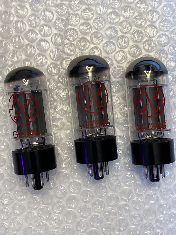 JJ Electronic 3 - GZ-34 5AR4 Rectifier Tubes Tested | Reverb