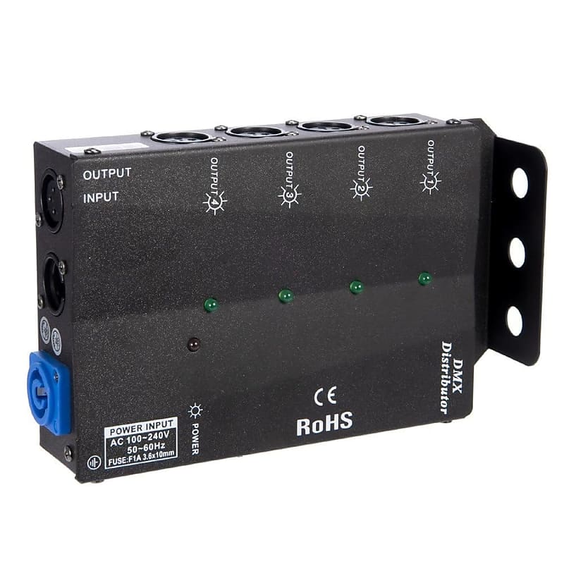 4-Way Isolated DMX Splitter Amplifier Distributor with 3-Pin | Reverb