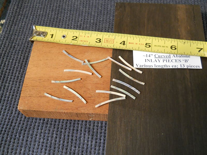 SM Curved Abalone Inlay Pieces "B" approx 14" | Reverb