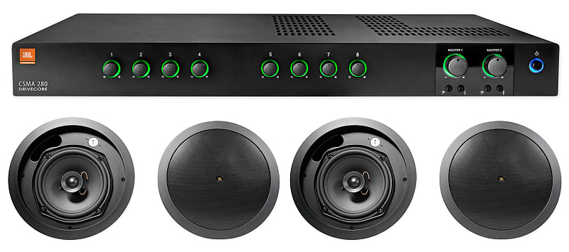 JBL CSMA280 Commercial/Restaurant 2x80w Amplifier+4) 6.5" | Reverb