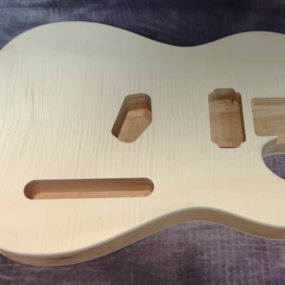 Custom Telecaster Guitar Body - Figured Maple - Unfinished - | Reverb