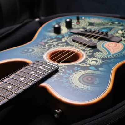 Fender FSR American Acoustasonic Telecaster Blue Paisley 2022 | Reverb