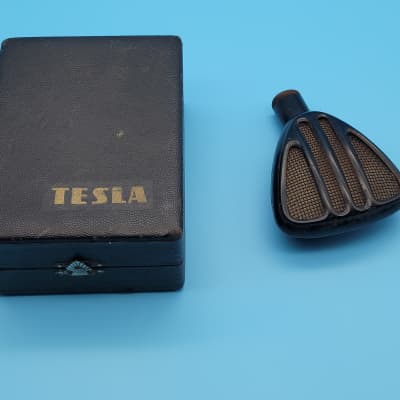 ☆Vintage 1950s Czech TESLA Cobra Crystal Microphone Desktop | Reverb