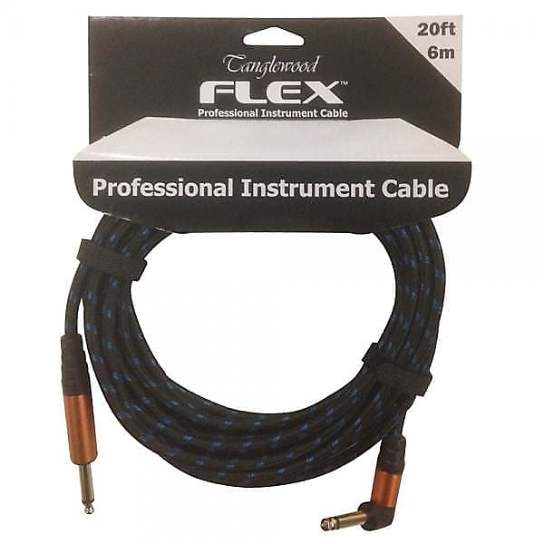 Tanglewood 6 Metre Braided Blue Guitar Instrument Cable - | Reverb