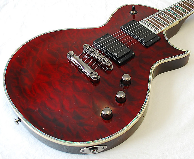 2008 ESP LTD Deluxe EC-1000 Electric Guitar See-Thru Black | Reverb