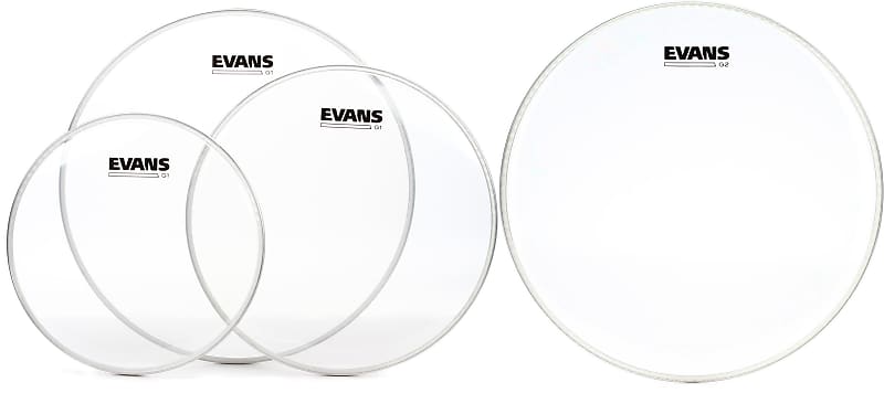 Evans G1 Clear 3-piece Tom Pack - 10/12/14 inch Bundle with | Reverb