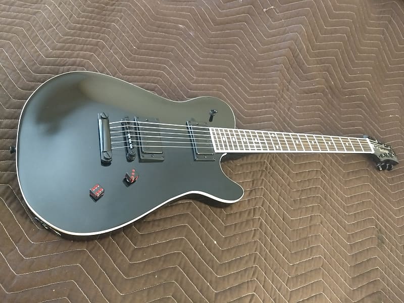 Bootlegger Rye Guitar Black on Black HH Nice! | Reverb