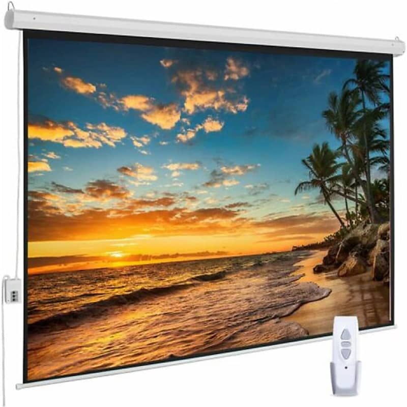 5Core 72 Inch AUTO Motorized Projector Screen + Remote | Reverb