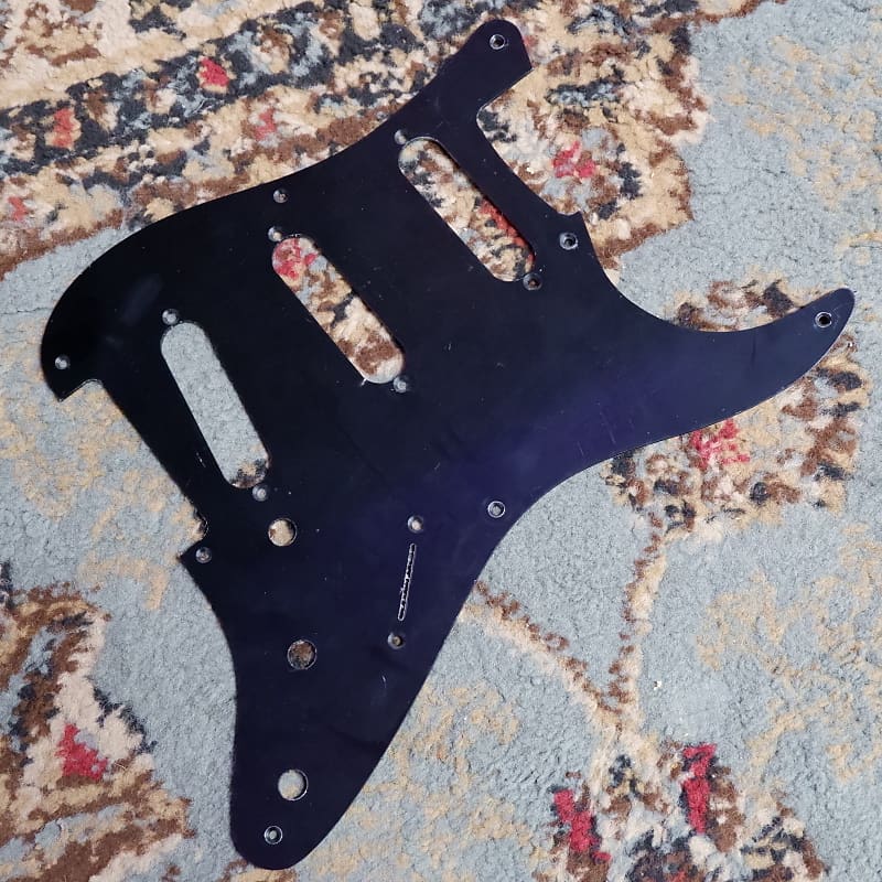 Allparts Strat-style Pickguard One Ply 1-Ply 8 Hole - Black | Reverb