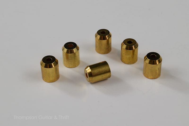 Flush Mount String Ferrules Set of 6 in Gold | Reverb