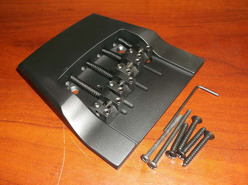 Hipshot Aluminum Bridge For Rickenbacker Bass - BLACK, | Reverb