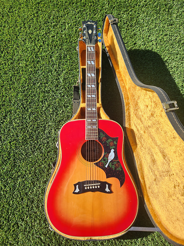 1970s MIJ Morris WD-30 (DOVE) - Cherry Sunburst | Reverb