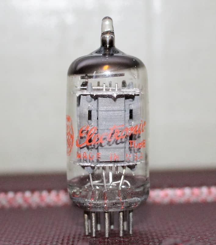 GE 12AX7 ECC83 PERFECT BALANCE LONG PLATE HALO GETTER TEST | Reverb