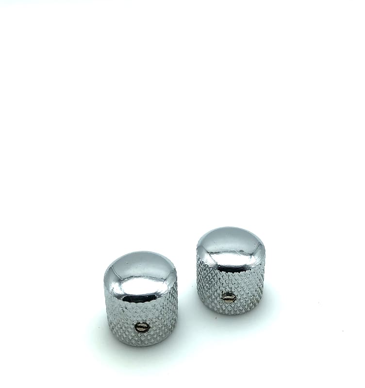 Telecaster Style Knurled Domed Knobs Chrome | Reverb