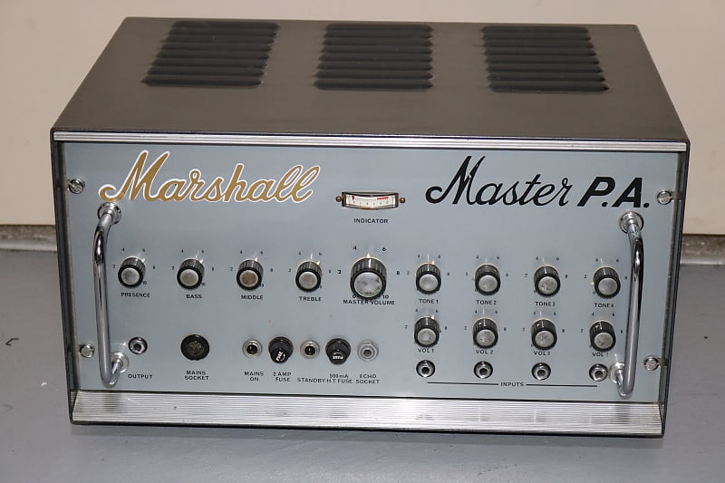 Extremely Rare 1967 Marshall Master PA 50 Watt - Black Flag | Reverb