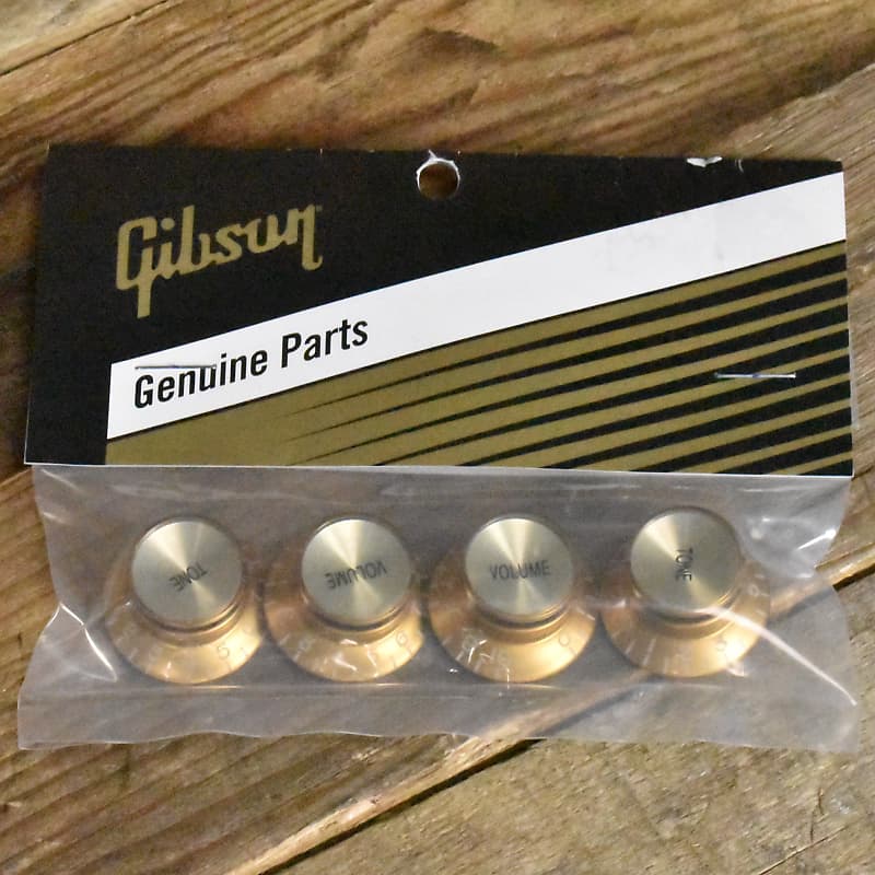 Gibson Top Hat Knobs with Inserts - Gold (4) | Reverb