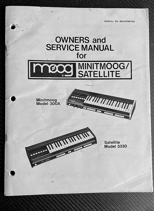 Moog Minitmoog/Satellite 1979 Owners & Service Manual | Reverb