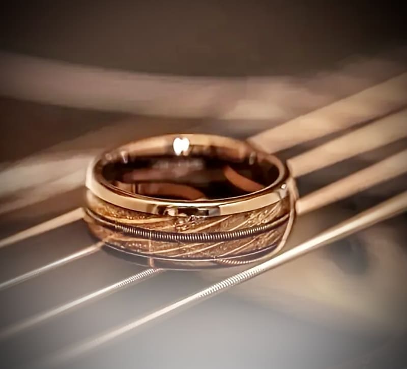 Guitar string and whisky barrel ring | Reverb