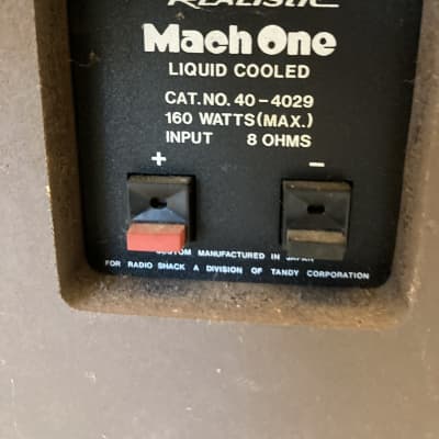 Vintage Realistic Mach One Liquid Cooled Speakers New Foam | Reverb
