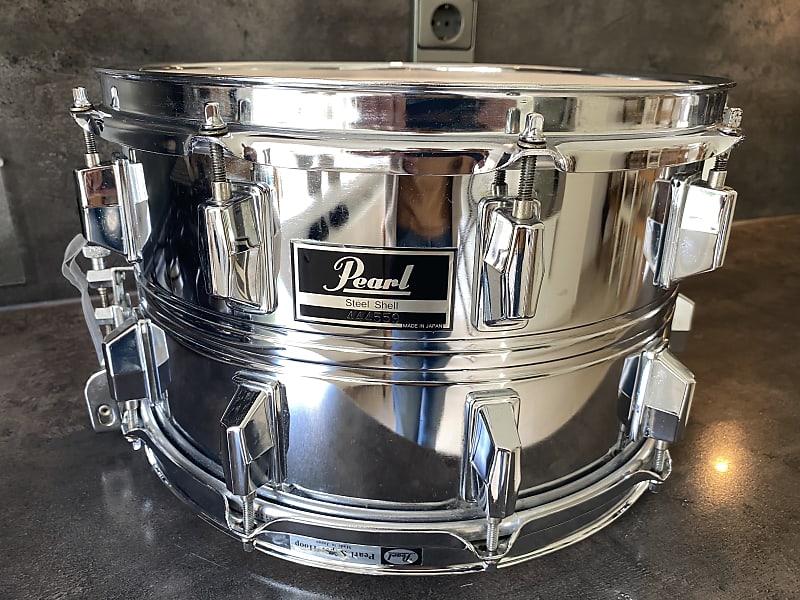 Pearl S-714ED snare 14x8” steel shell 1985/86 - Chrome | Reverb