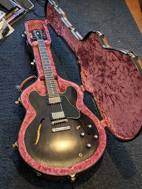 Calton Cases ES 335 Case 2020 - Gibson Brown with Gibson Pink | Reverb