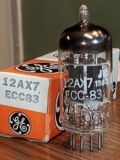 12AX7/ECC83 Mullard Blackburn 163 B6 K4 labeled "GE" | Reverb