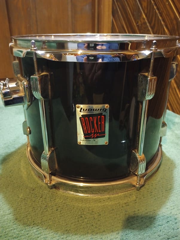 Ludwig Rockers 12"(Diameter)X10"(Depth) Tom Black Wrap | Reverb