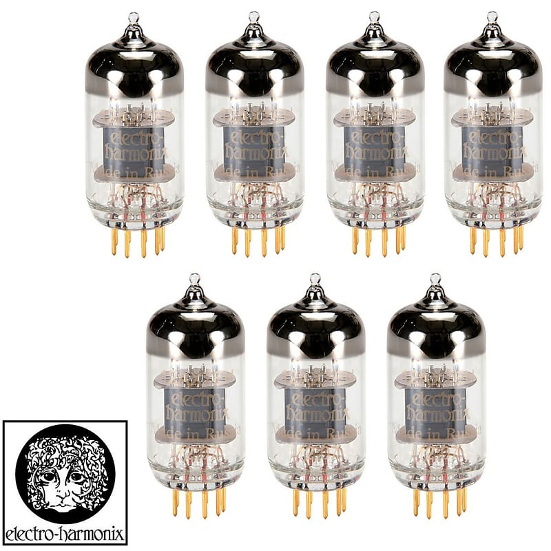 New Matched Septet (7) Electro-Harmonix 12AX7 / ECC83 GOLD | Reverb