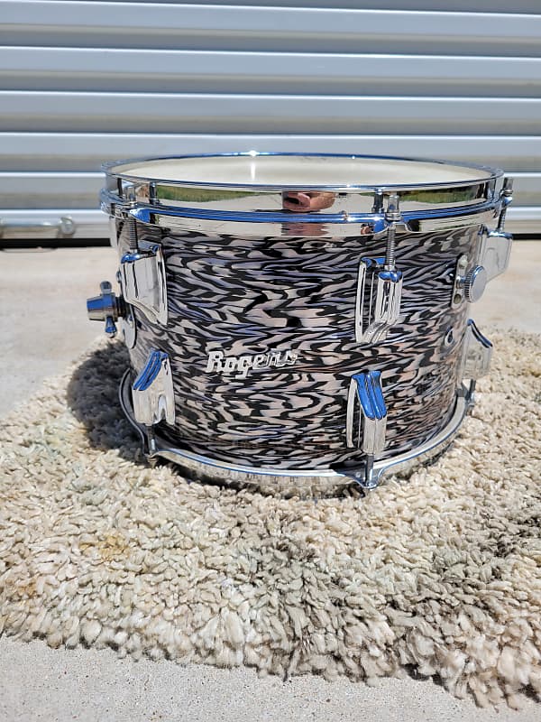 Vintage 1968 Rogers 8x12 Rack Tom Drum - Black Onyx (185-1) | Reverb