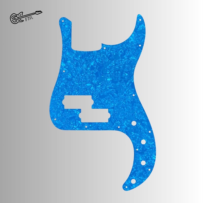 Blue Pearl Deluxe P Bass Style Pickguard-Blue Pearl | Reverb